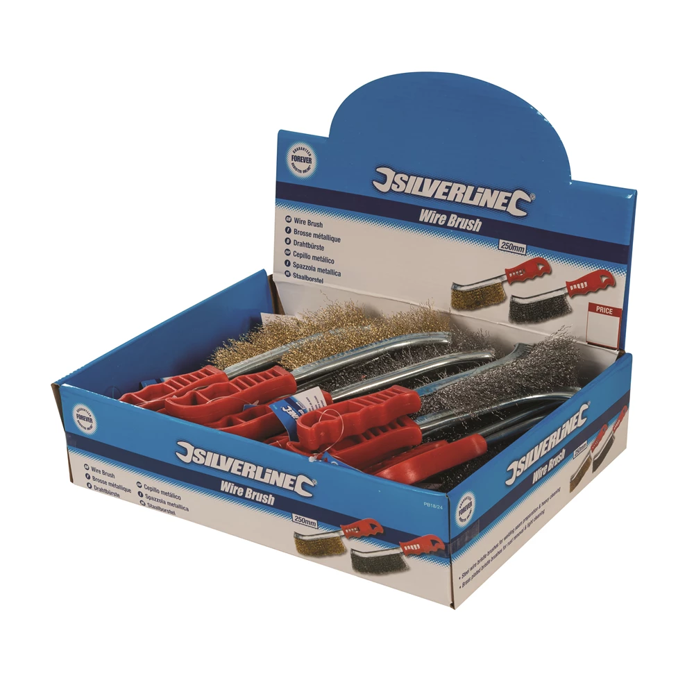 Toolstream Ltd | Silverline Wire Brush Display Box 24pce