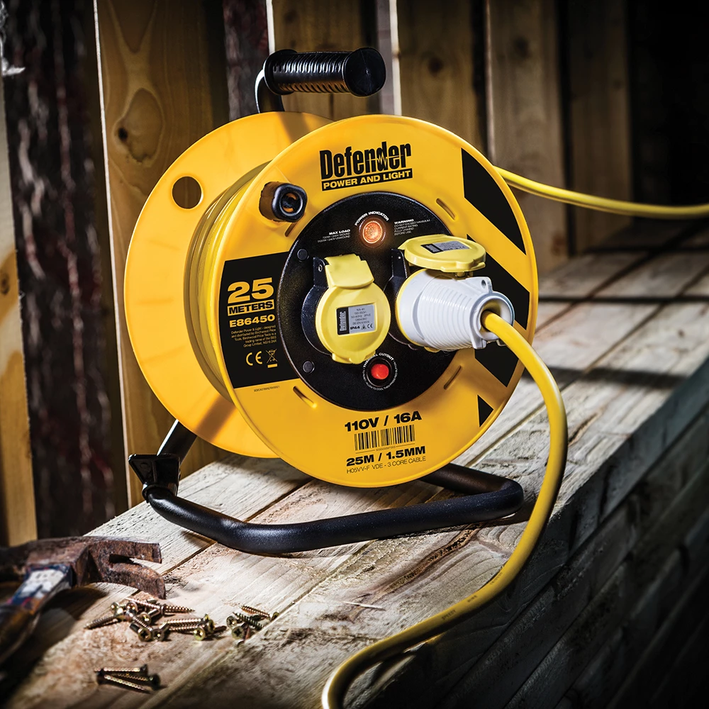 Toolstream Ltd | Defender Heavy Duty Industrial Cable Reel 25m