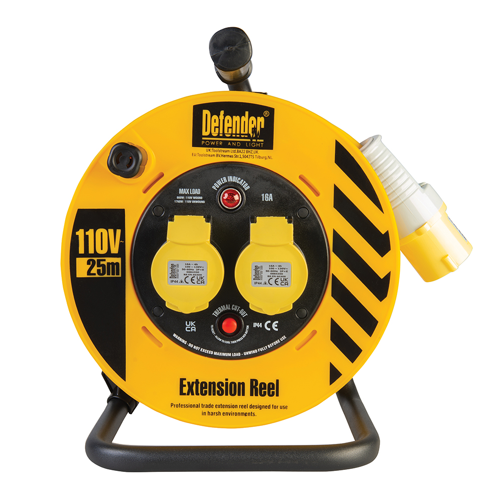 Toolstream Ltd | Defender Heavy Duty Industrial Cable Reel 25m