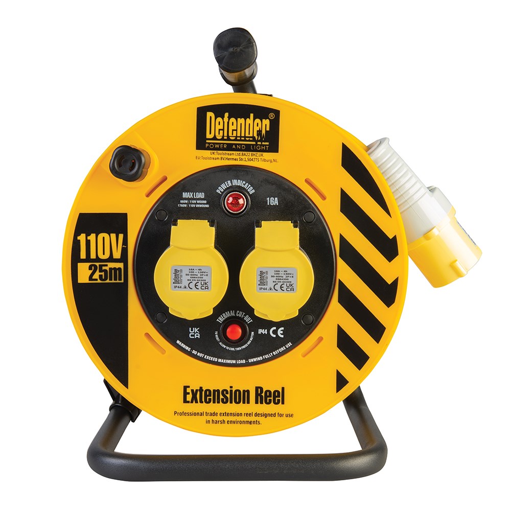 Toolstream Ltd | Defender Heavy Duty Industrial Cable Reel 25m