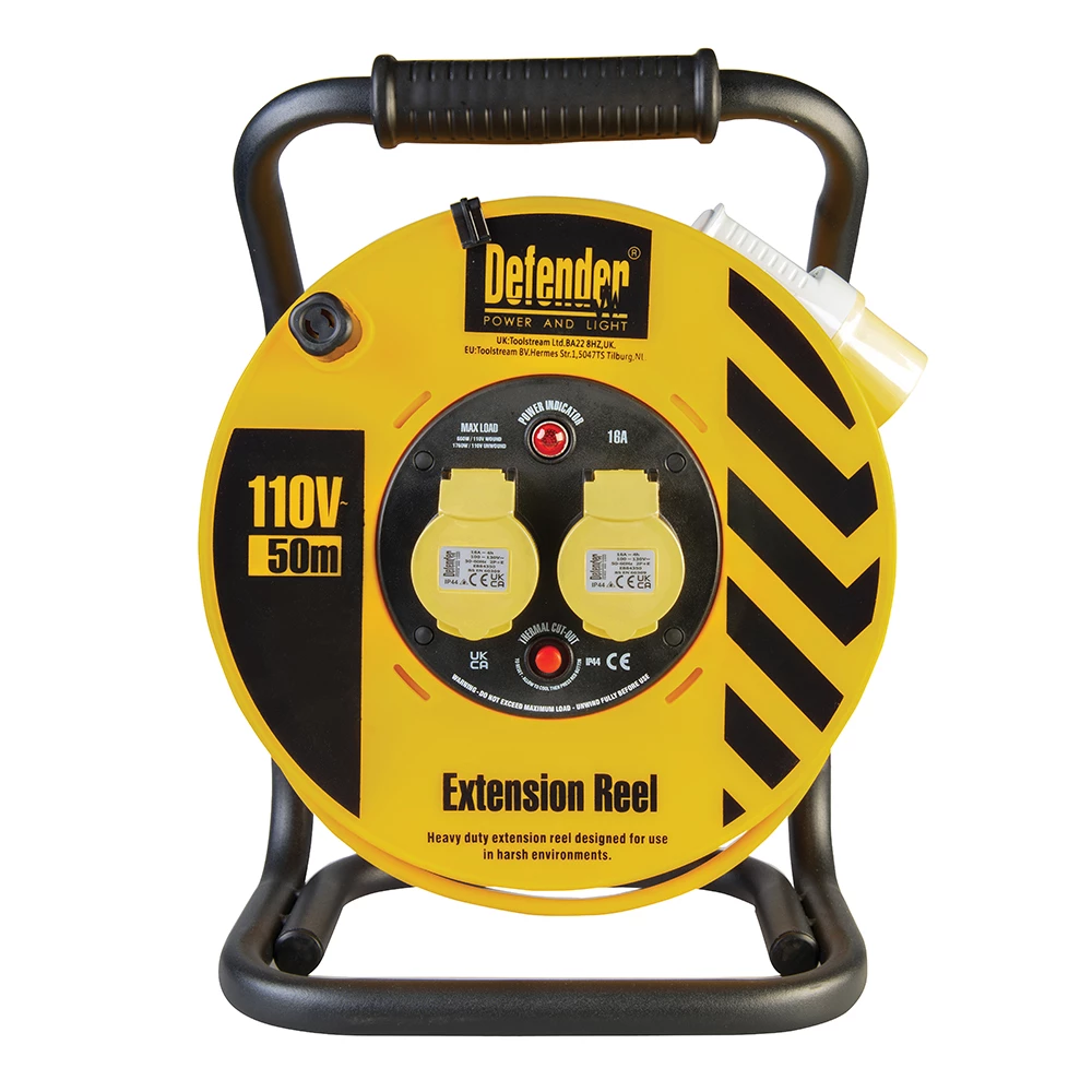 Toolstream Ltd | Defender Heavy Duty Industrial Cable Reel 50m