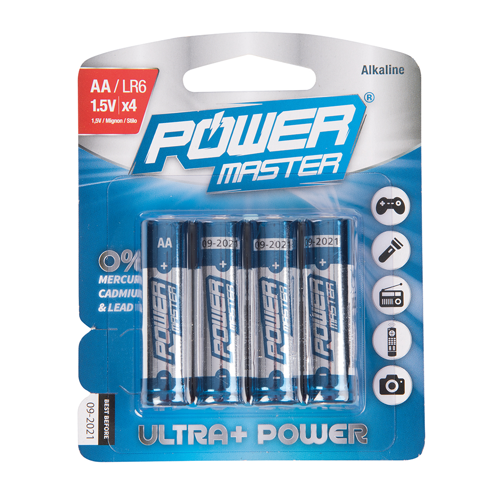Toolstream Ltd | Powermaster AA Super Alkaline Battery LR6 4pk