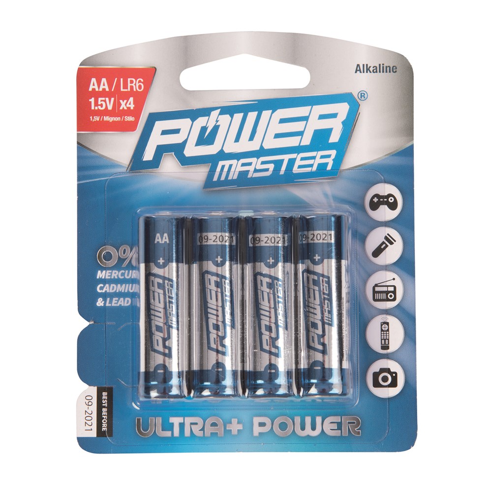 Toolstream Ltd | Powermaster AA Super Alkaline Battery LR6 4pk