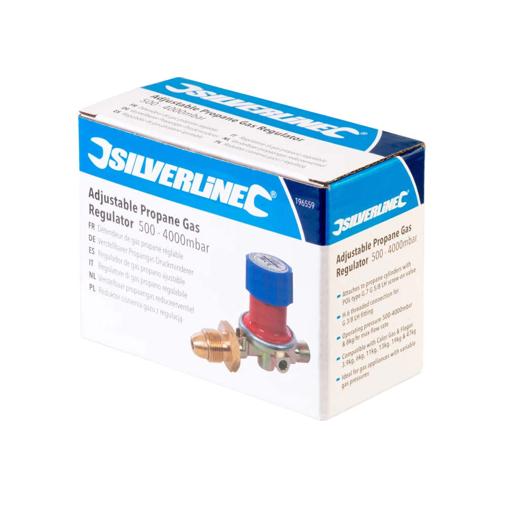 Toolstream Ltd | Silverline Adjustable Propane Gas Regulator