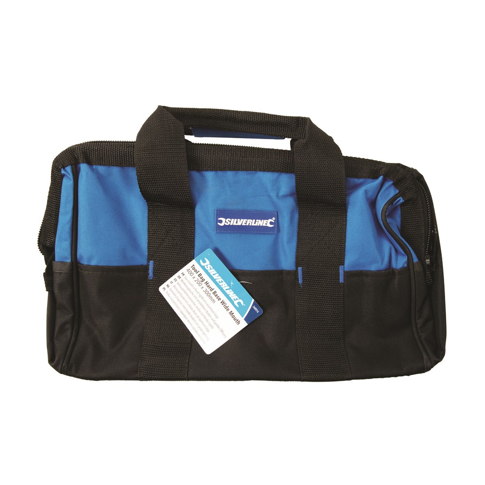 Toolstream Ltd | Silverline Tool Bag Hard Base Wide Mouth