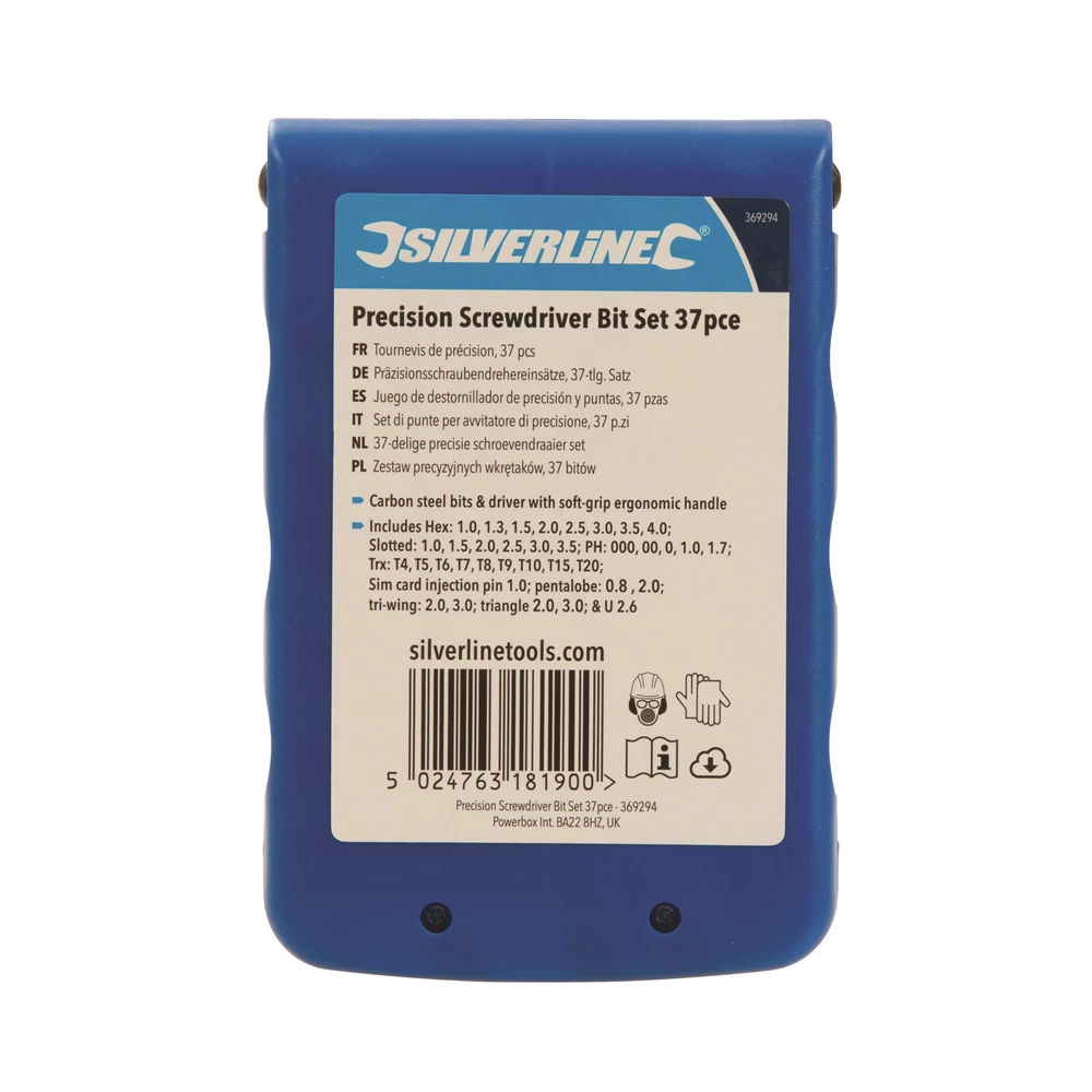 Toolstream Ltd | Silverline Precision Screwdriver Bit Set 37pce
