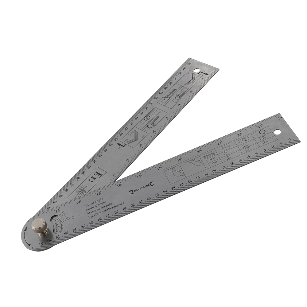 Toolstream Ltd | Silverline Easy Angle Protractor Rule