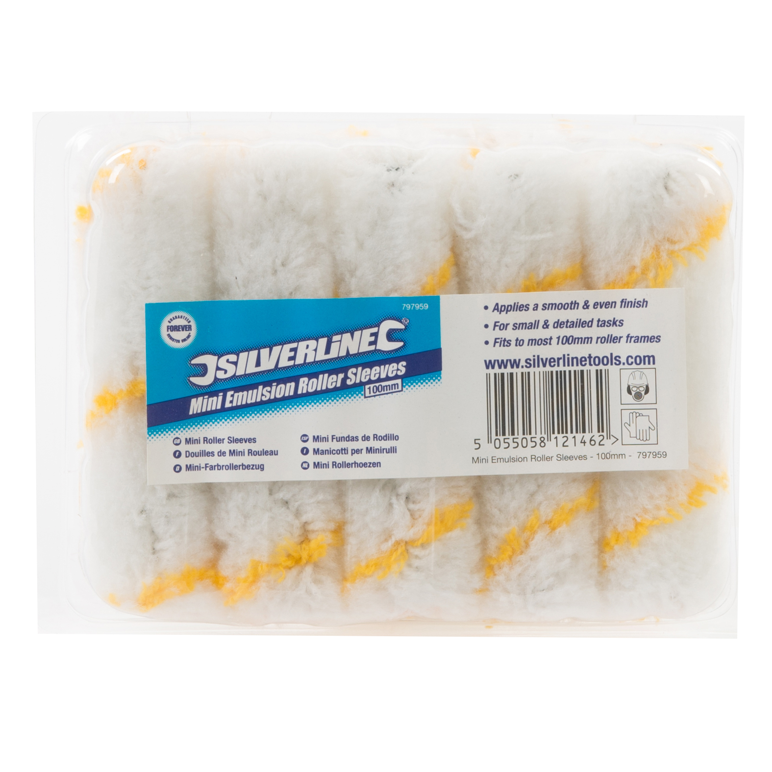 Toolstream Ltd | Silverline 100mm Mini Roller Sleeves 10pk