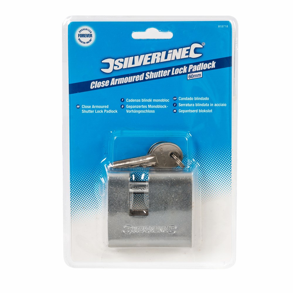 Toolstream Ltd | Silverline Close Armoured Shutter Lock Padlock