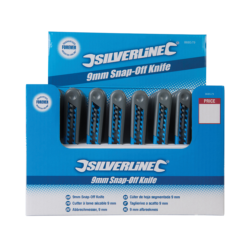 Toolstream Ltd | Silverline 9mm Snap-Off Knife Display Box 48pce