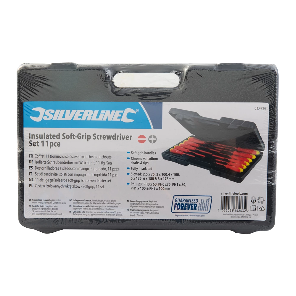 Toolstream Ltd | Silverline Insulated Soft-Grip Screwdriver Set 11pce