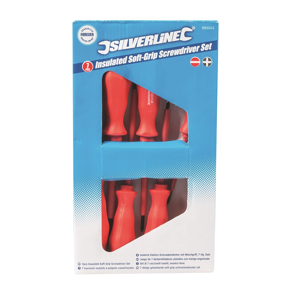 Toolstream Ltd | Silverline Insulated Soft-Grip Screwdriver Set 7pce