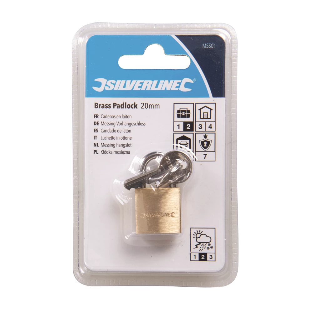 Toolstream Ltd | Silverline Brass Padlock