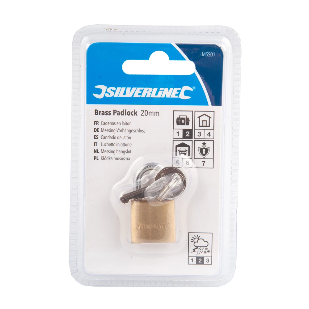 Toolstream Ltd | Silverline Brass Padlock